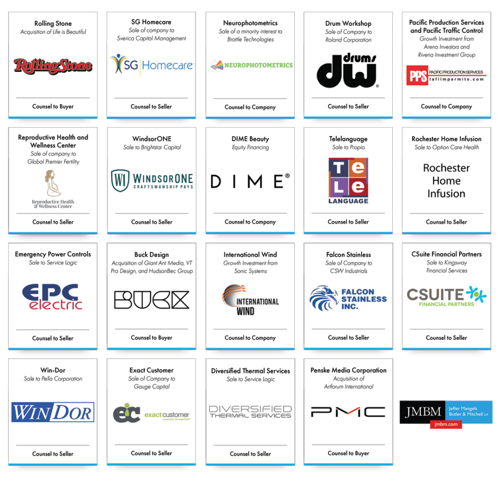 JMBM Announces 2022 M&A and Financing Transactions | Press Releases ...